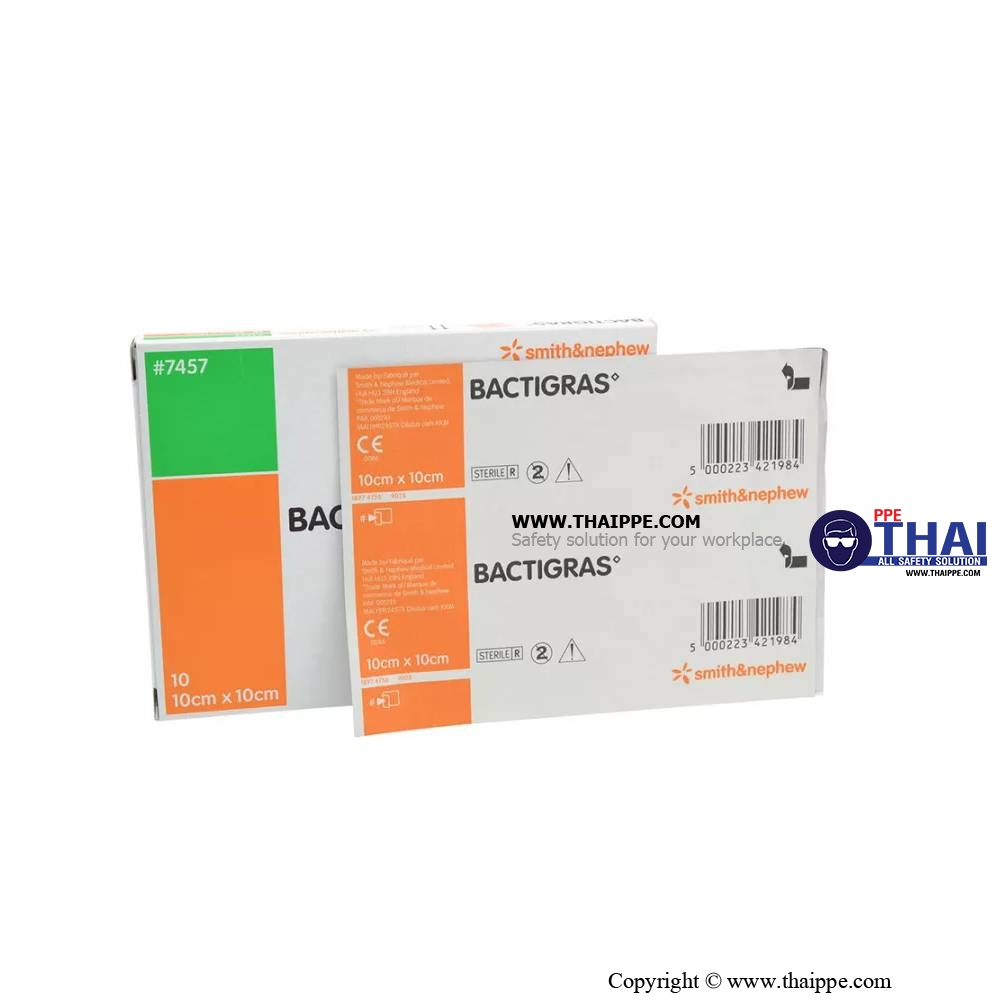 แบคทิกราส 10ซม.x10ซม.1กล่อง*10แผ่น | THAIPPE All Safety Solution