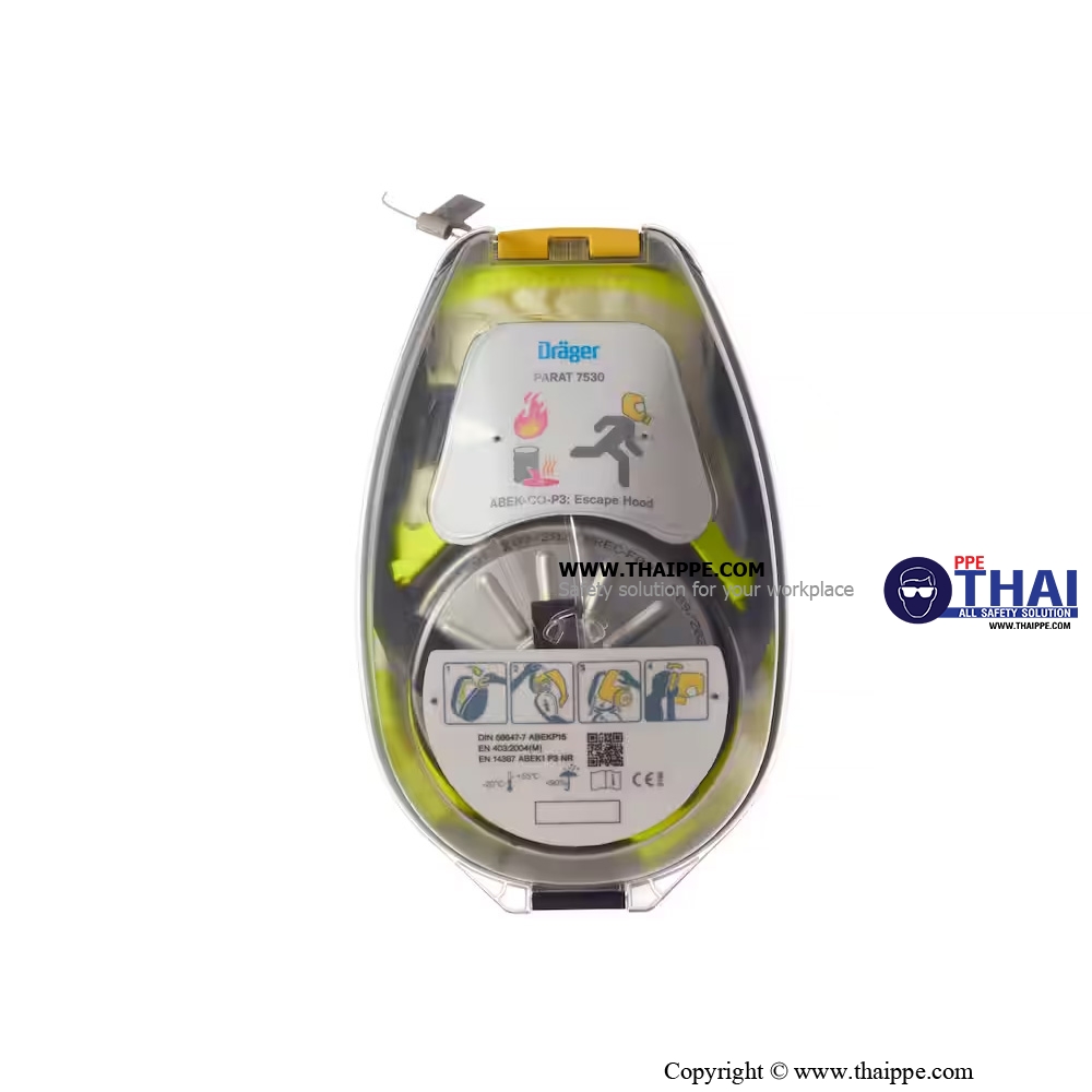 PARAT 7500 Fire and industrial escape hood สำหรับทีม RESCUE Draeger ...
