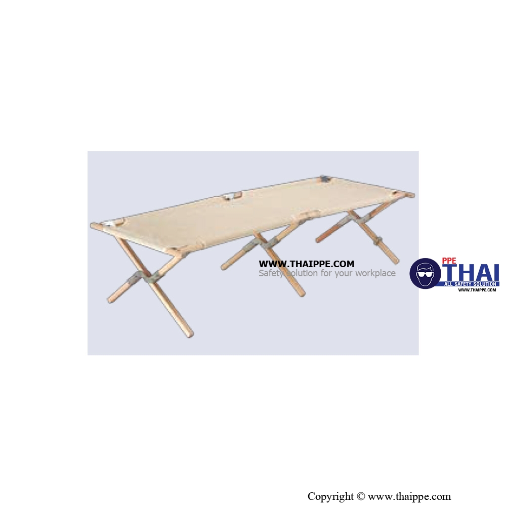 Cot with Wooden Frame | THAIPPE All Safety Solution