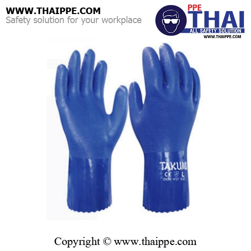 PVC 600 ถุงมือ PVC ยี่ห้อ TAKUMI | THAIPPE All Safety Solution